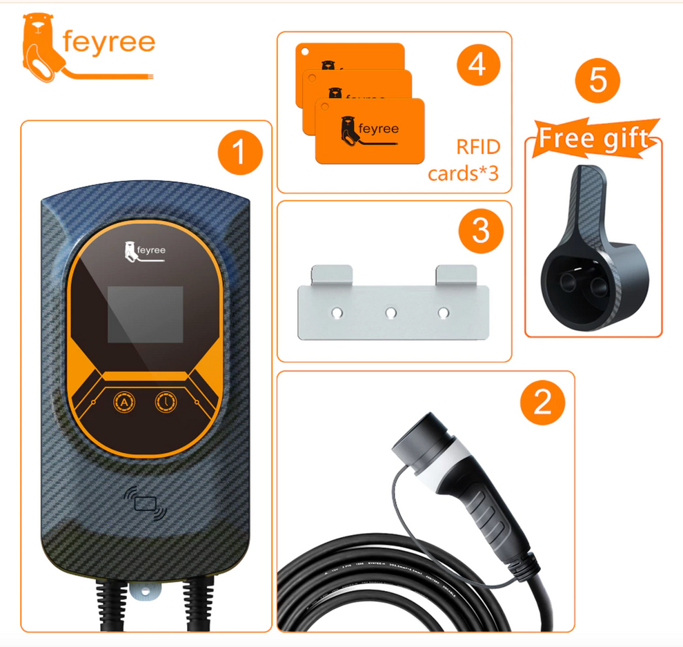Feyree 7kw Home EV Charger For All Cars | Type 2 With Wifi (32A) – EV Sifu